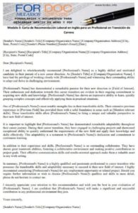 Carta de Recomendación Laboral en Inglés【 3 Modelos Gratis